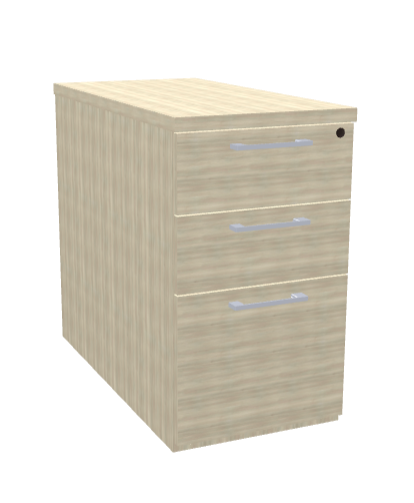 Caisson Fixe avec poignée 3 tiroirs MDD -Luccioni Mobilier