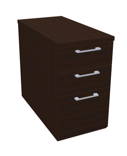 Caisson Fixe avec poignée 3 tiroirs MDD -Luccioni Mobilier